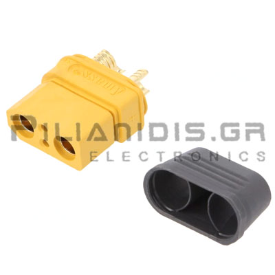 AMASS XT90I-F Connector DC 4pin 90A/500V Θηλυκό Κολλητό Επίχρυσο